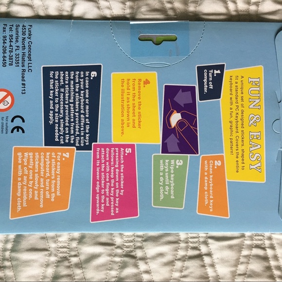 Funky Concepts | Storage & Organization | New Funkey Keyboard Stickers ...